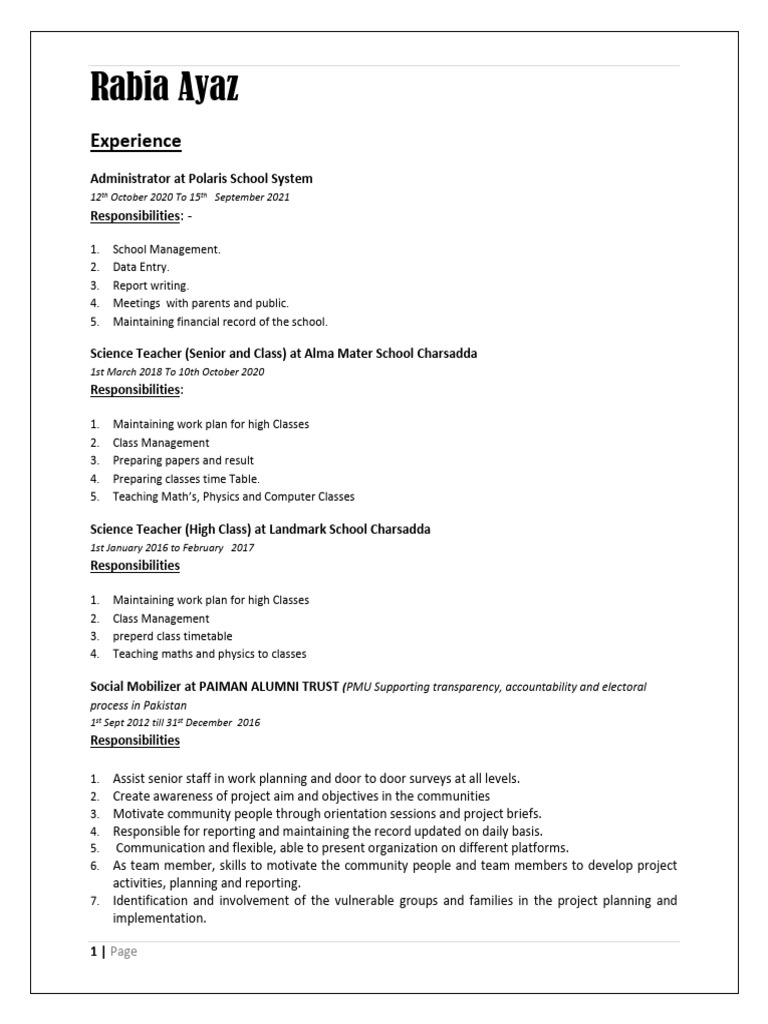 rabia cv updated (1) | PDF