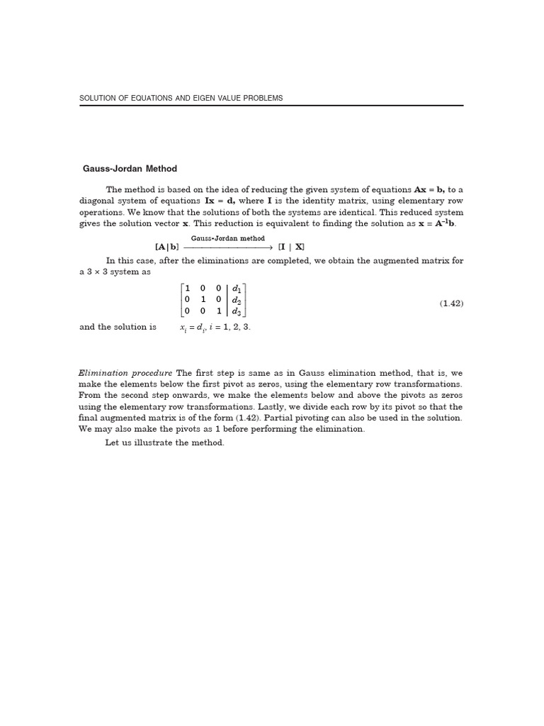 Day4 - Gauss Jordan Method | PDF