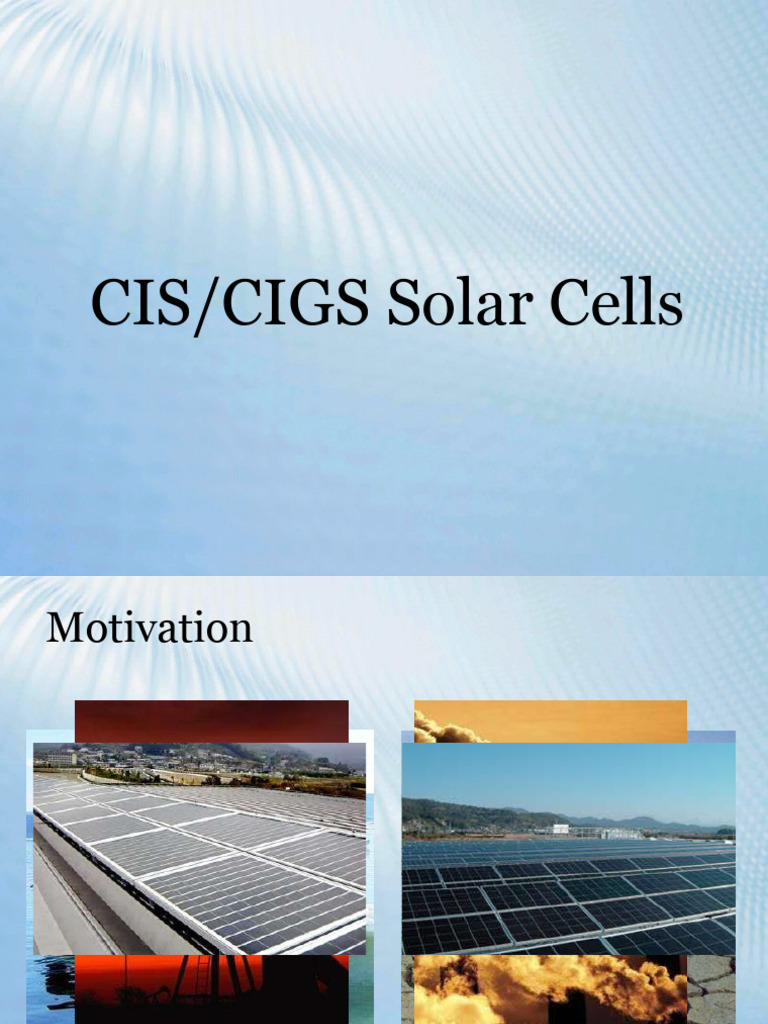 Cis Cigs Solar Cells | PDF