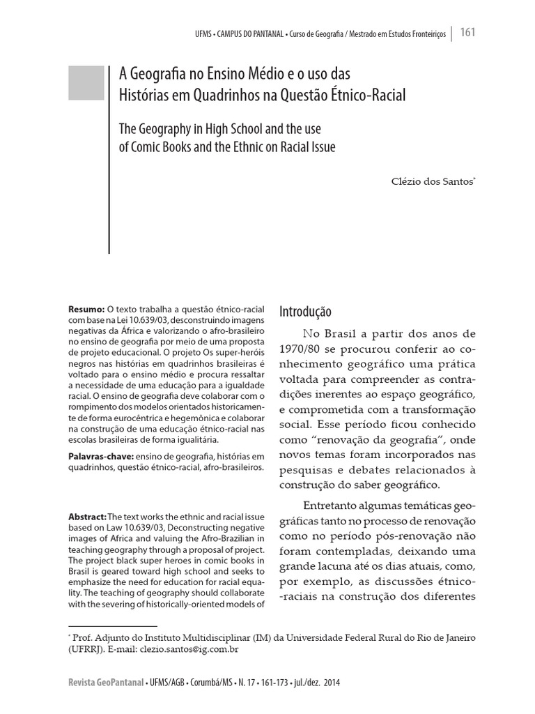 A Geografia No Ensino Medio e Uso de HQ | PDF