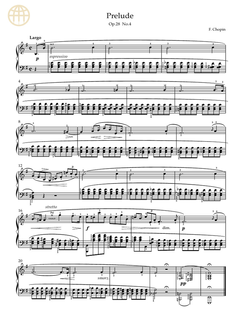 Chopin Prelude E Minor | PDF