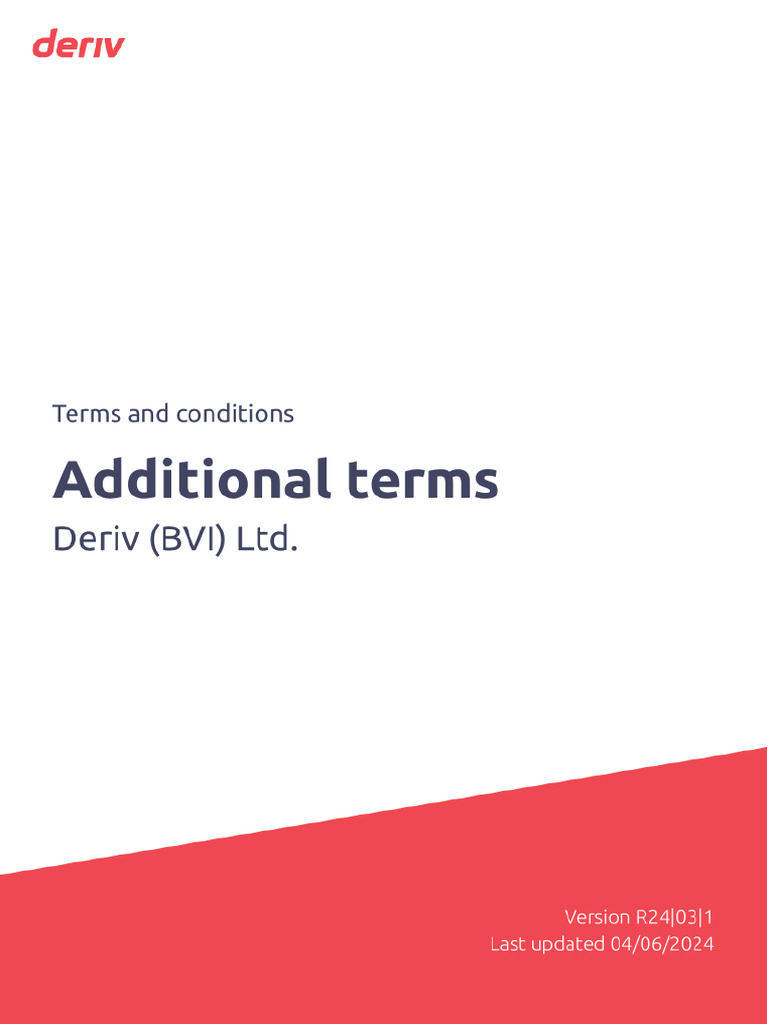 Deriv (Bvi) LTD | PDF