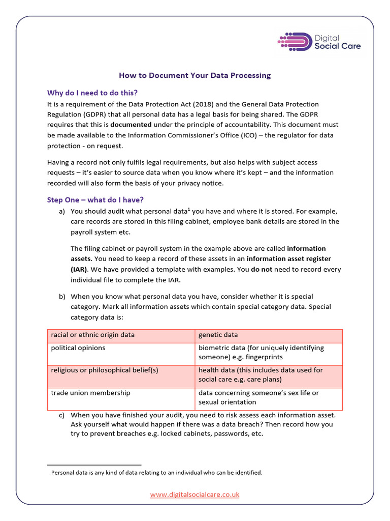 How To Document Your Data Processing v. 8 | PDF