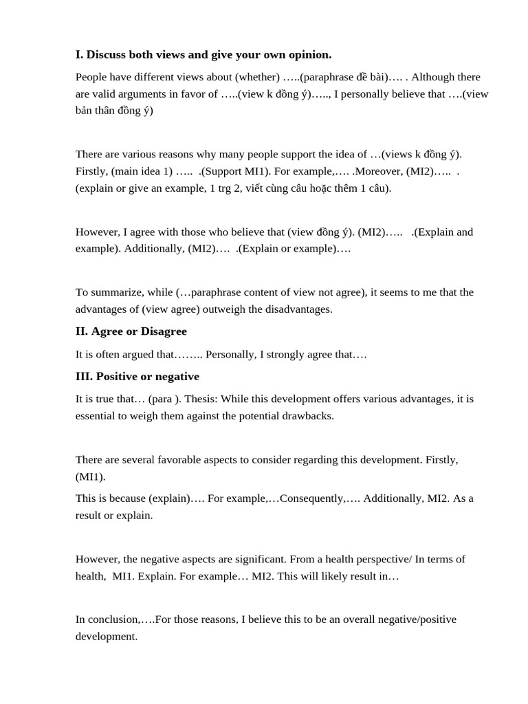 Template Writing Task 2 | PDF