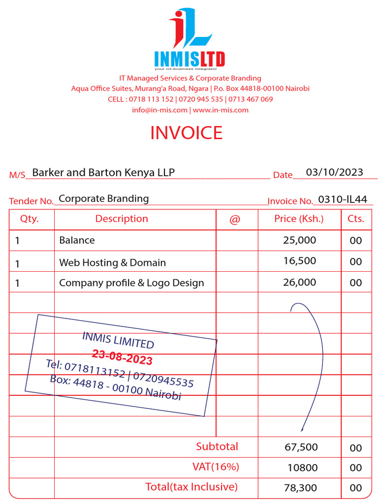 Website Invoice | PDF