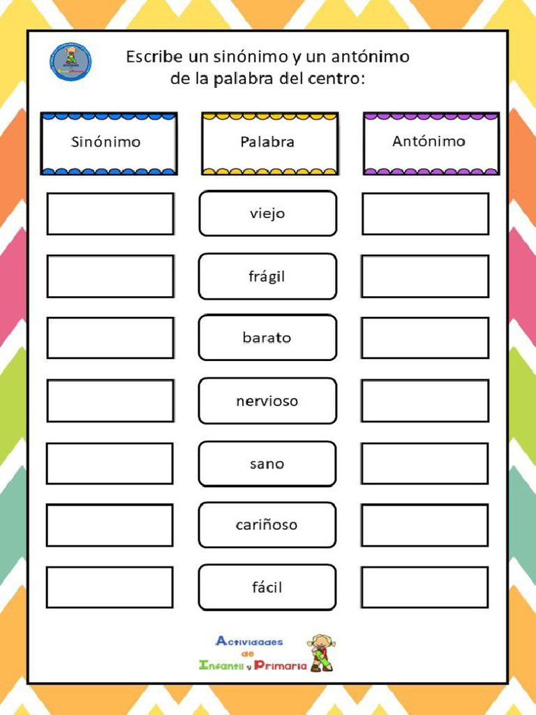 Antonimos y Sinonimos 2 | PDF
