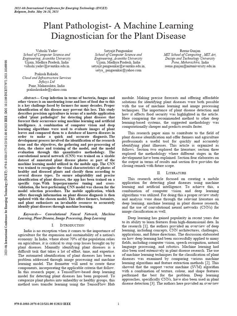 Plant Pathologist - A Machine Learning Diagnostician For The Plant ...