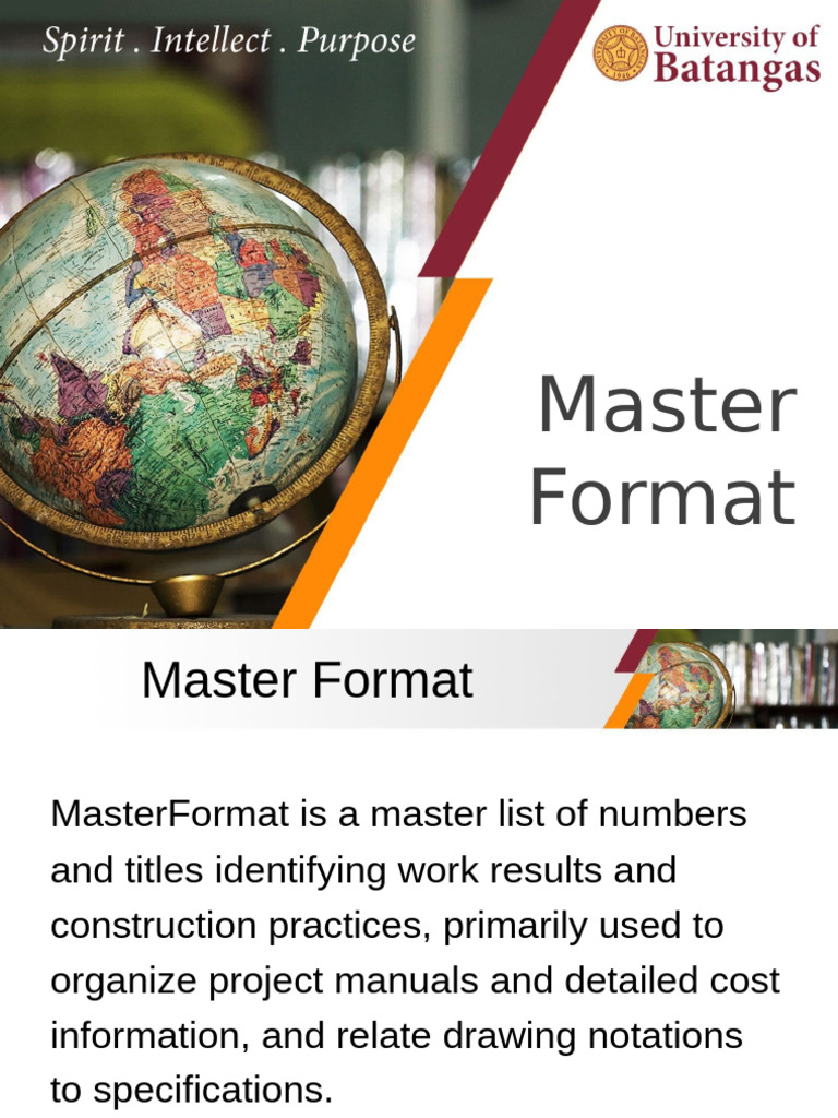 Master Format | PDF