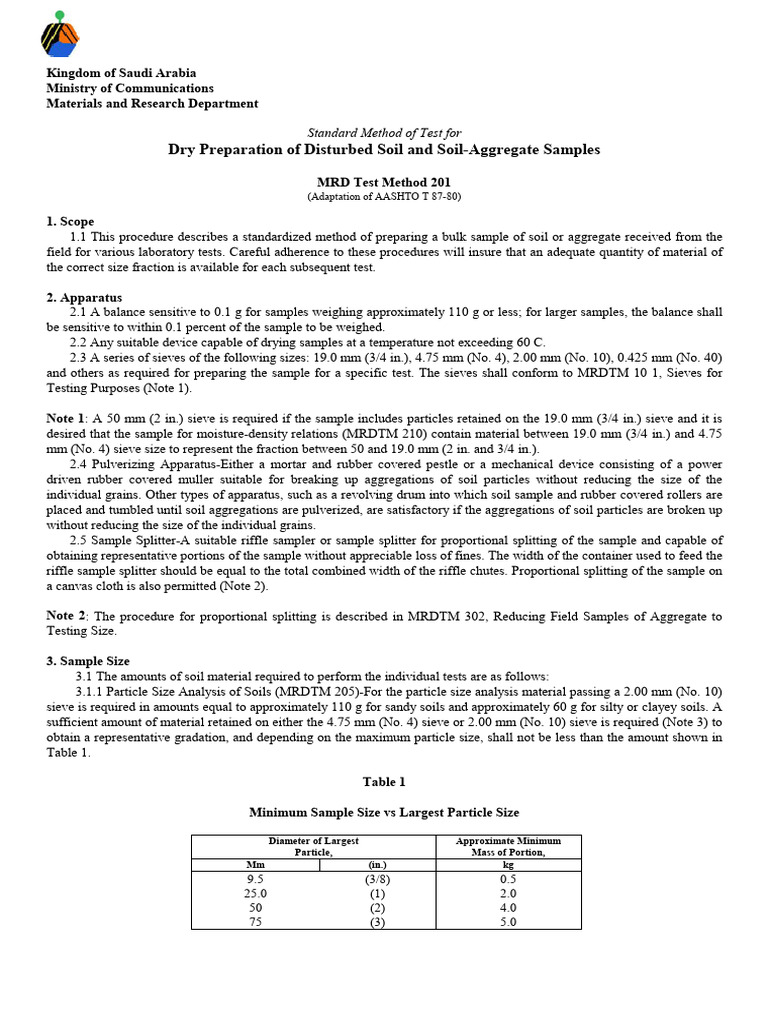 MRD Test Method 201 | PDF