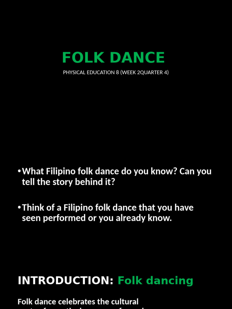 Week 2 Quarter 4 (Folk Dance) | PDF Week 2 Quarter 4 (Folk Dance) | PDF