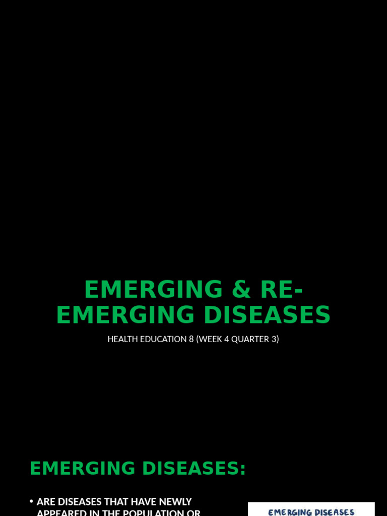 Emerging and Re-Emerging Diseases | PDF