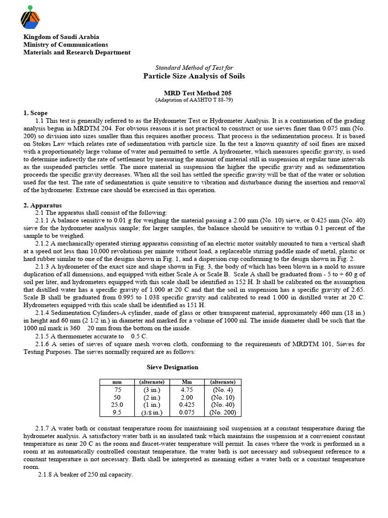 MRD Test Method 205 | PDF