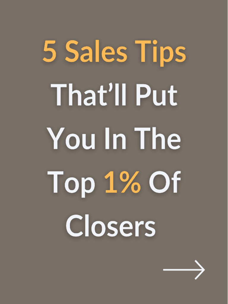 Sales Tips | PDF