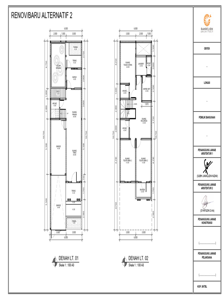 Rencana Denah Renov | PDF