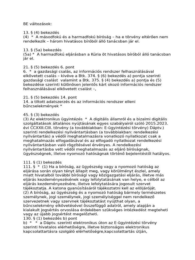 Büntető Eljárás Jegyzetek | PDF