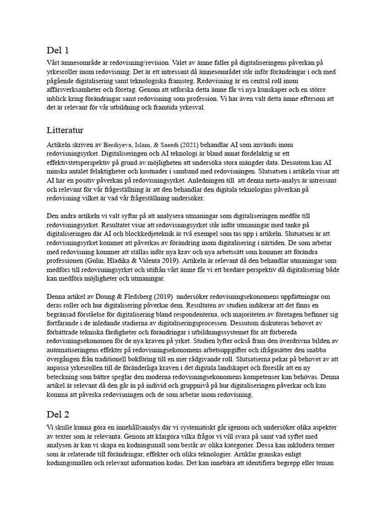 Gruppuppgift Samhällsvetenskaplig Metod | PDF