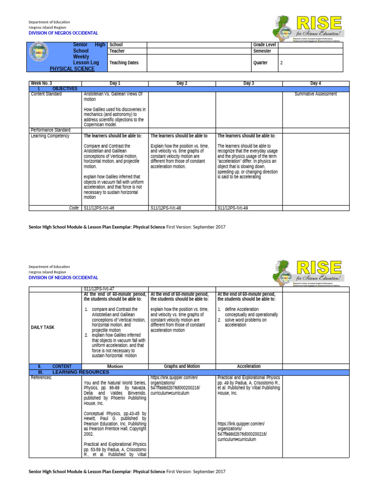 Physical Science Quarter 2 Week 3 | PDF