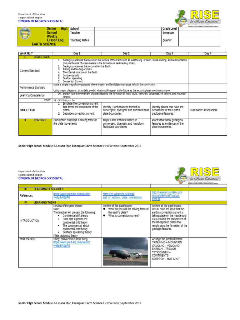 Earth Science Quarter 2 Week 7 | PDF