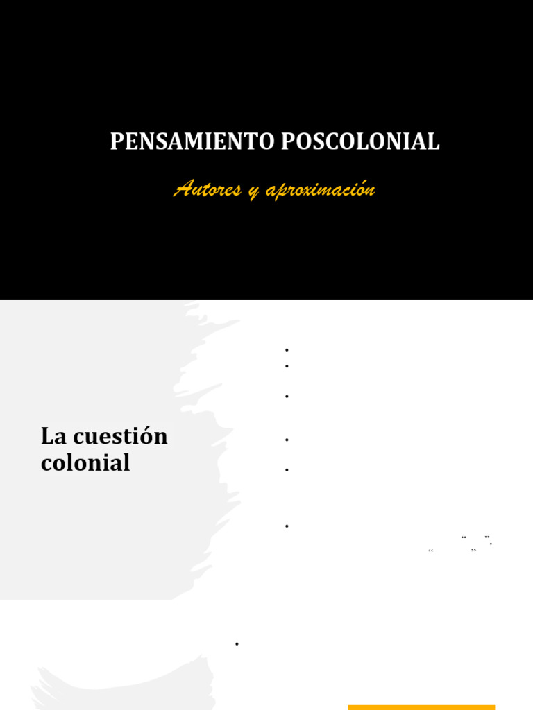 Pensamiento Poscolonial | PDF