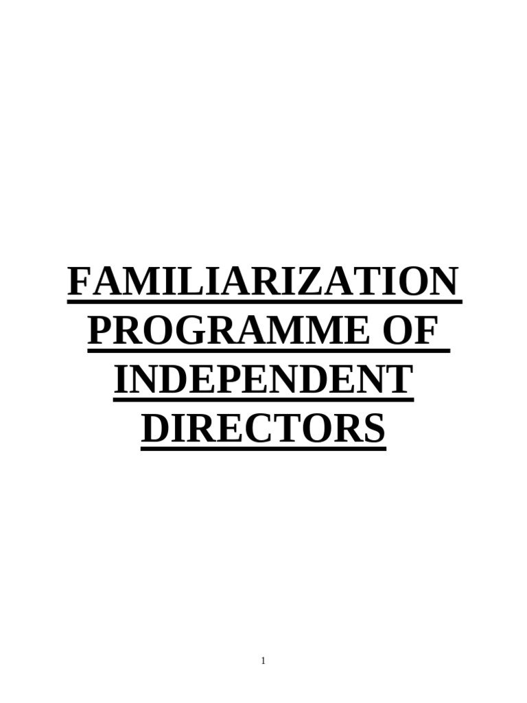 Familiarization Programme of ID | PDF