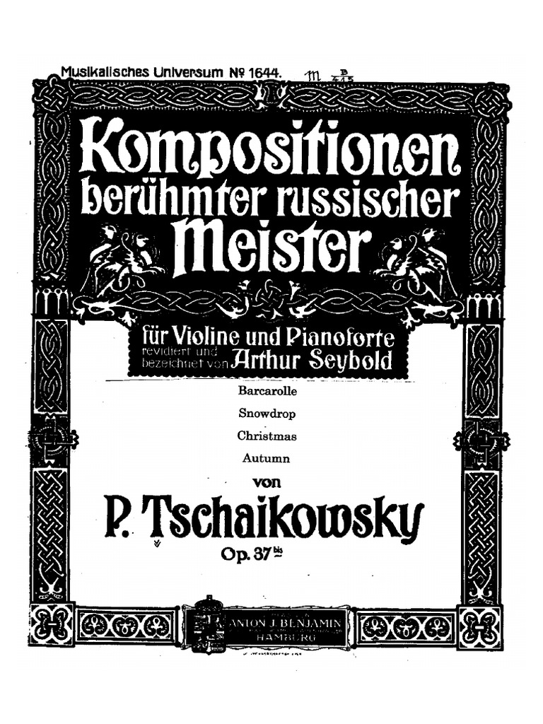 Tchaikovsky Barcarolle Violin | PDF