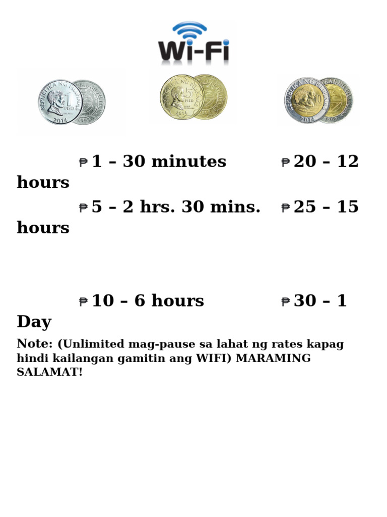 Piso Wifi Rates | PDF