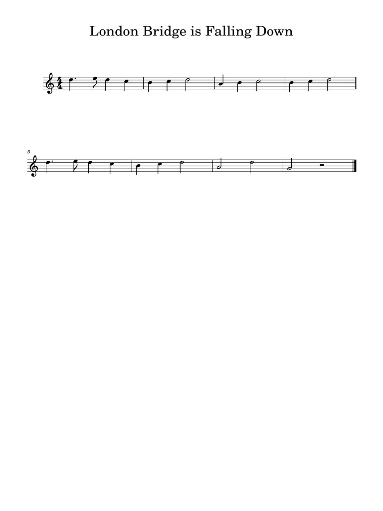 London Bridge Violin Sheet Music | PDF