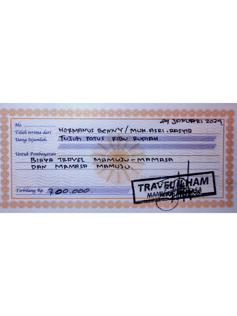 Kwitansi Travel | PDF