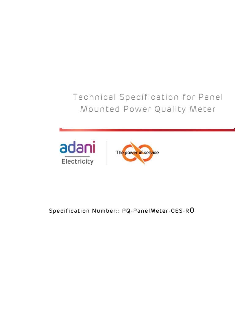 Power Quality Meter Technical Specifications | PDF