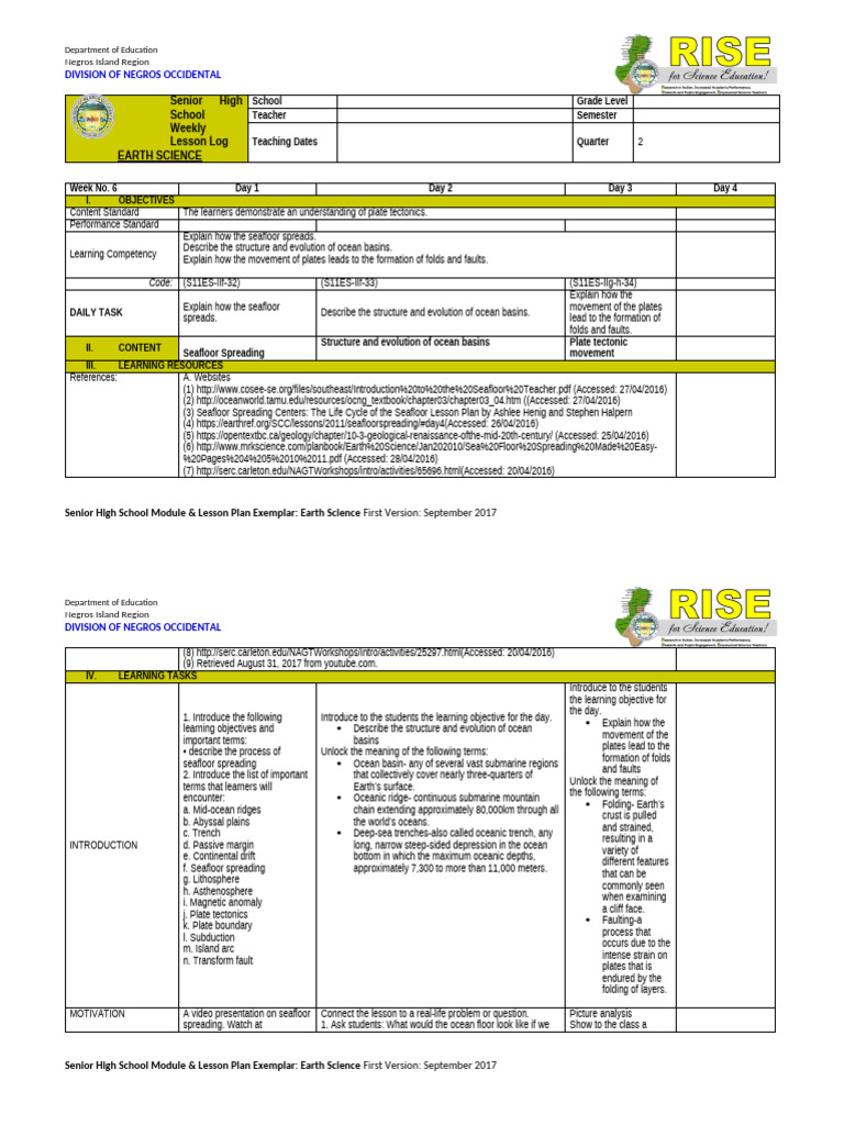 Earth Science Quarter 2 Week 6 | PDF