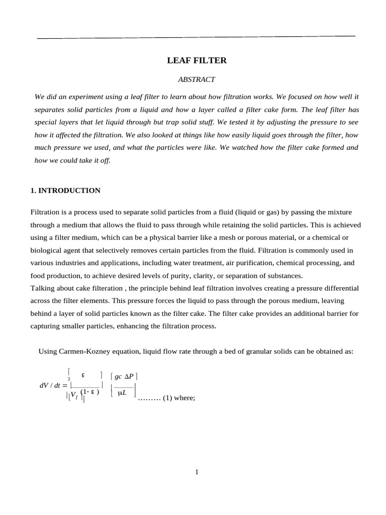 Leaf Filter | PDF
