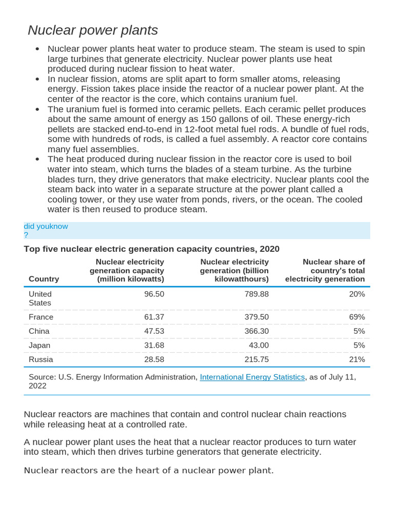 Nuclear Power Plants | PDF