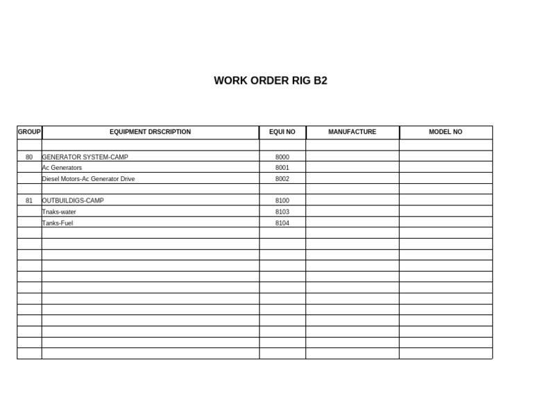 Work Order 5 | PDF