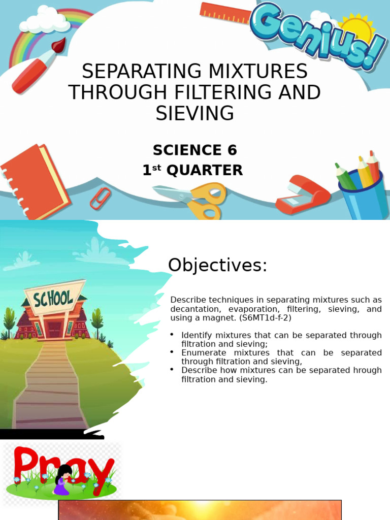 Science-Separating Mixtures Lesson in Science 6 | PDF