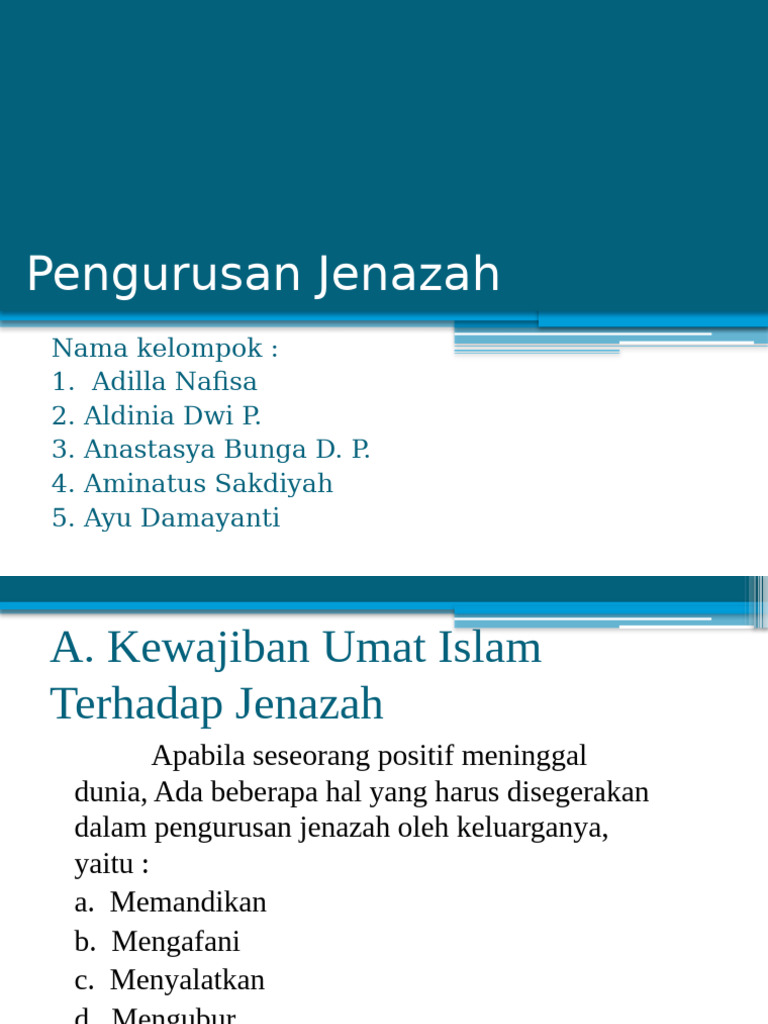Pengurusan Jenazah | PDF