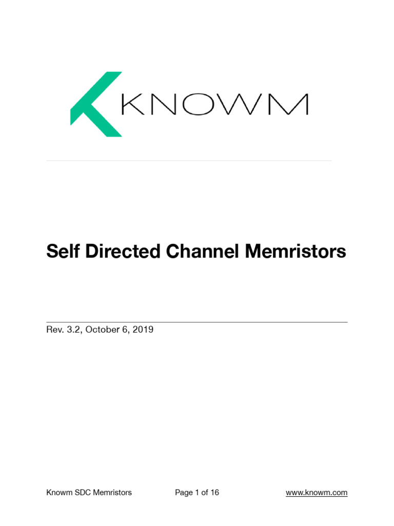 Knowm Memristors | PDF