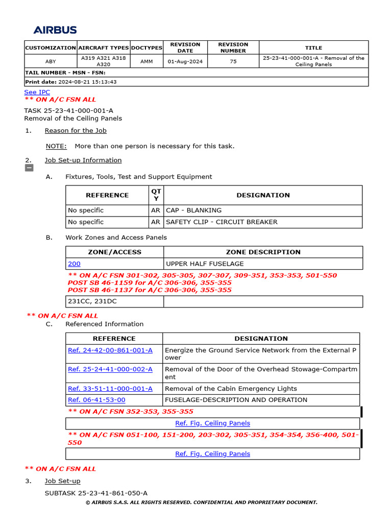 Removal of The Ceiling Panels | PDF