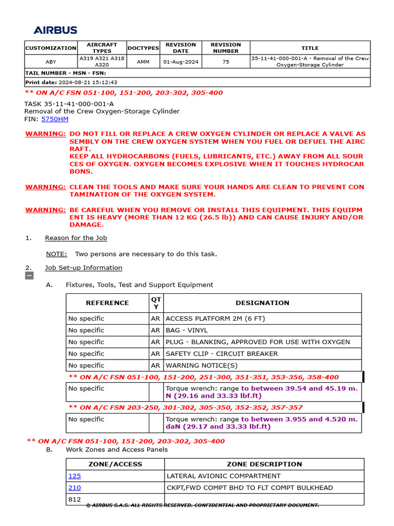 Removal of The Crew Oxygen-Storage Cylinder | PDF