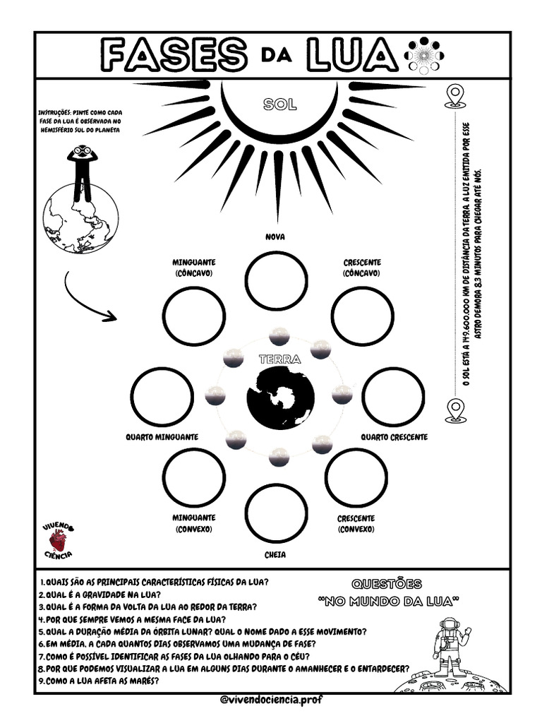 Atividade FASES DA LUA Vivendo Ciência Presente de 231128 132053 | PDF