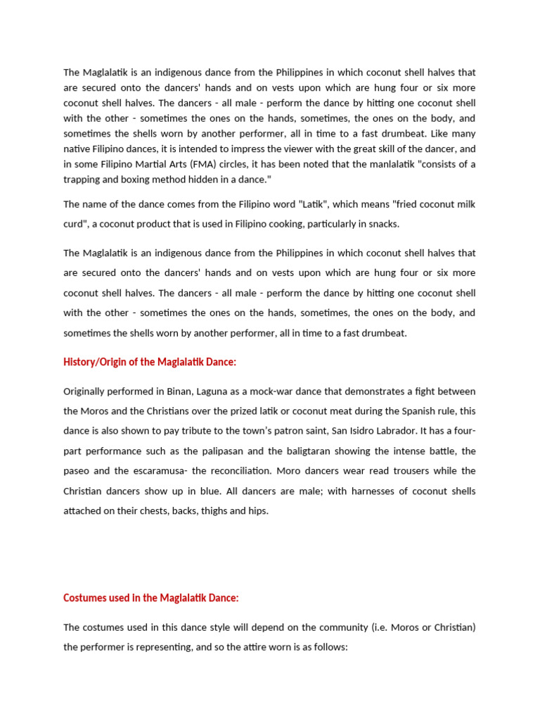 The Maglalatik-WPS Office | PDF | Dances | Performing Arts