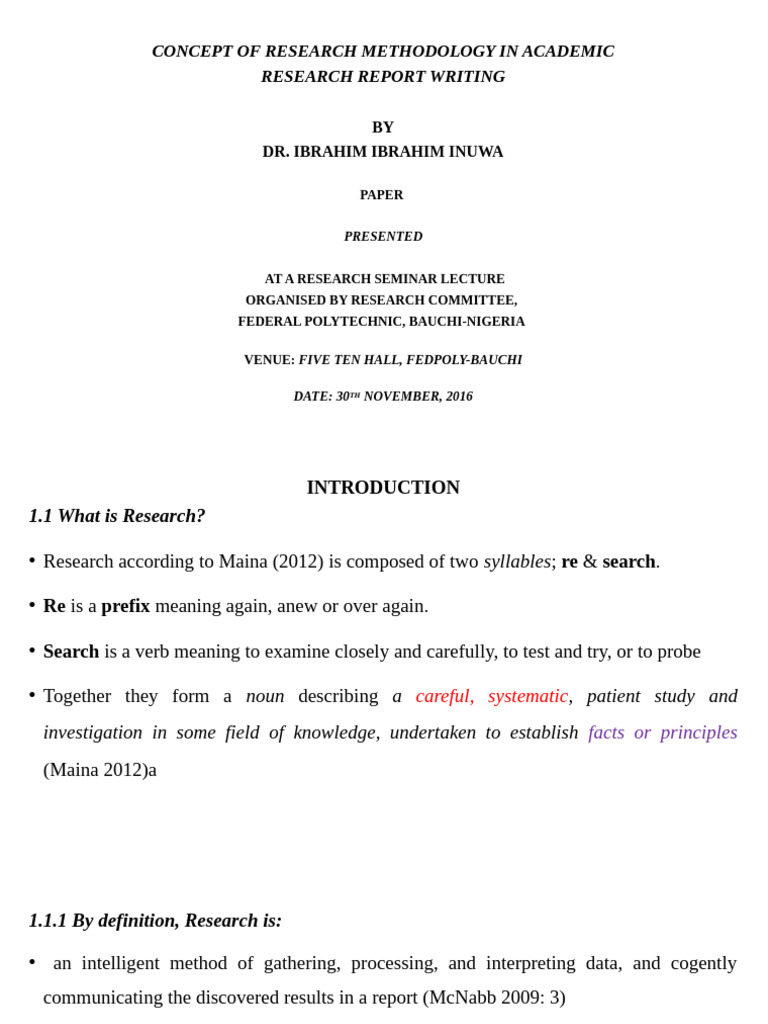 Research Concept | PDF