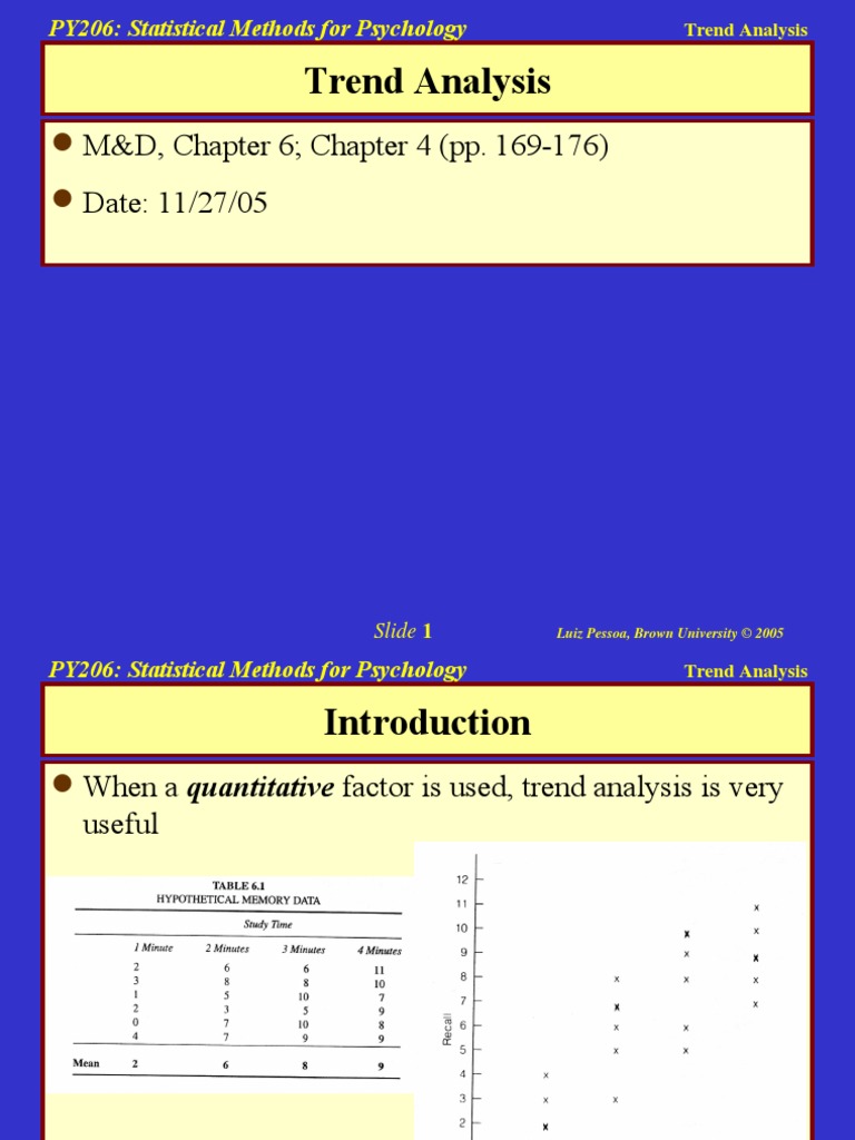 Trend Analysis | PDF | Linear Trend Estimation | Errors And Residuals