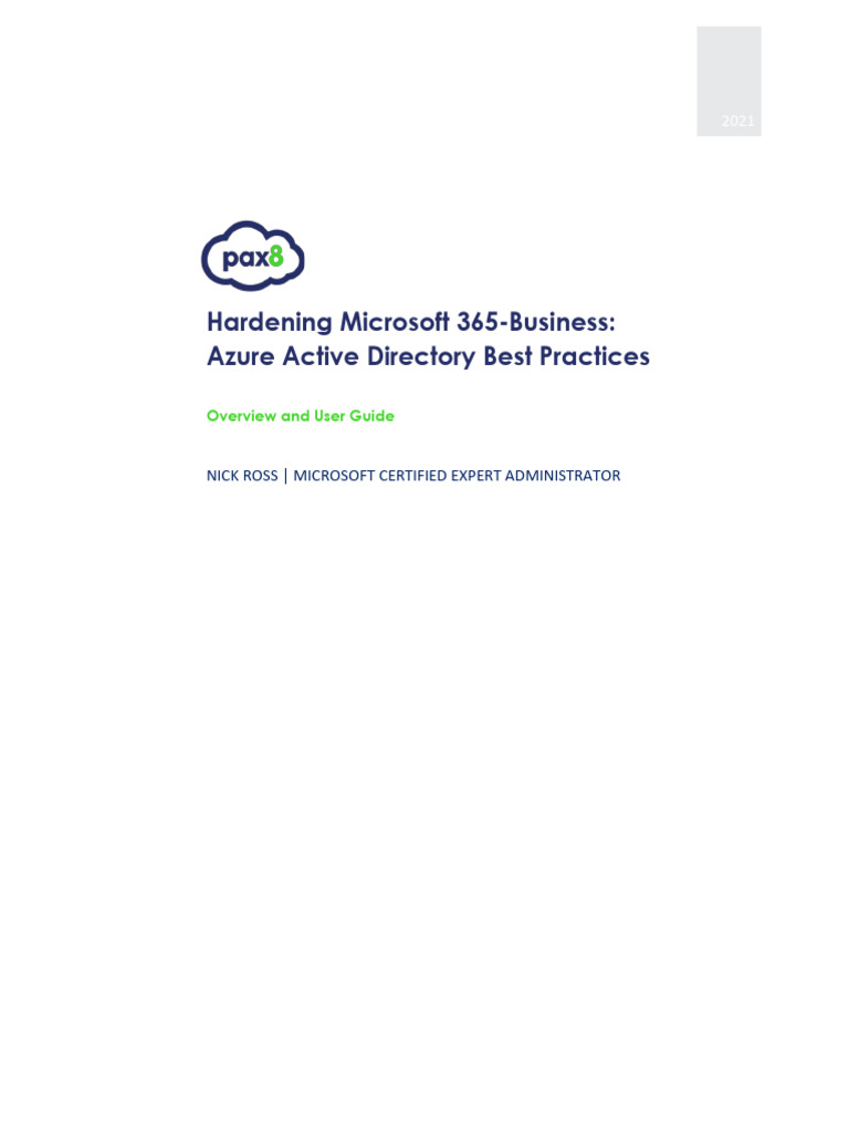 Hardening Microsoft 365-Azure AD | PDF Hardening Microsoft 365-Azure AD | PDF