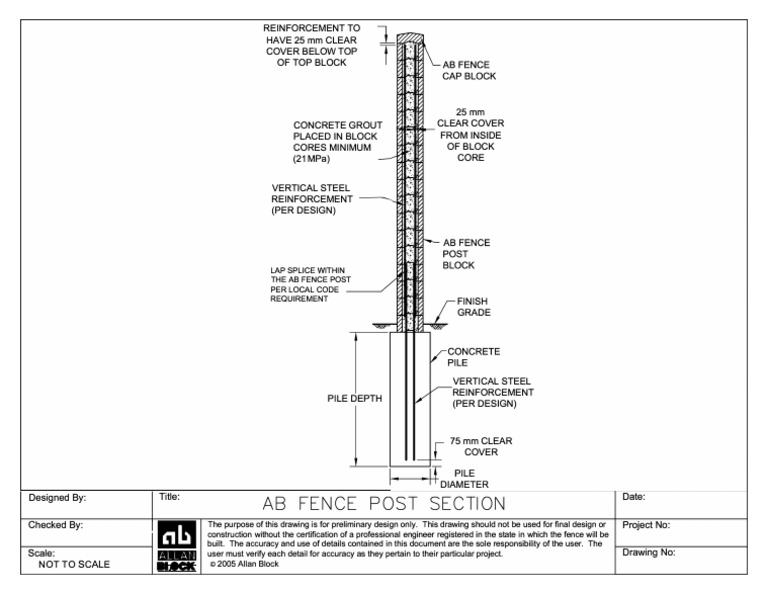 AB Fence Fence Post Section 2005 | PDF