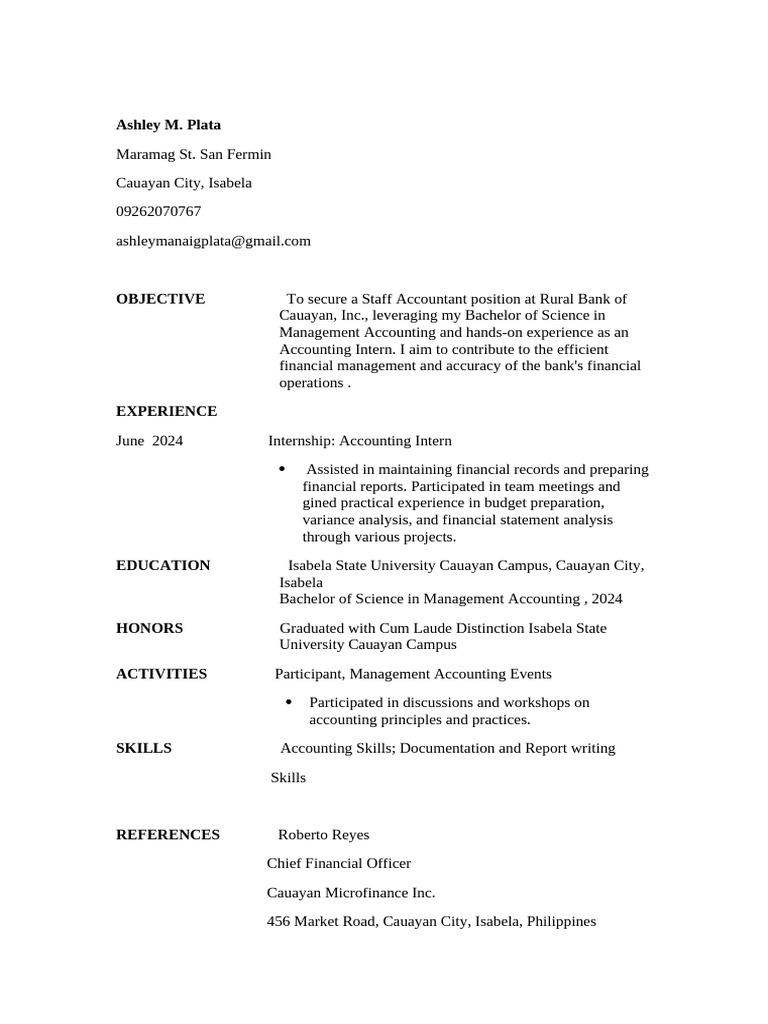 Resume SAMPLE | PDF