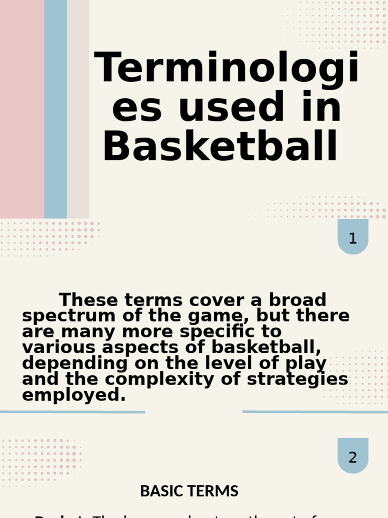 PATHFIT 3 (Terminologies Used in Basketball) | PDF