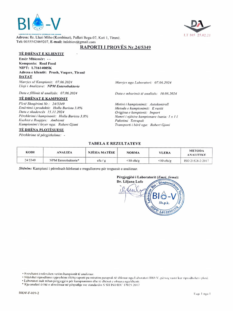 HOLLA Barista ROAL FOOD | PDF