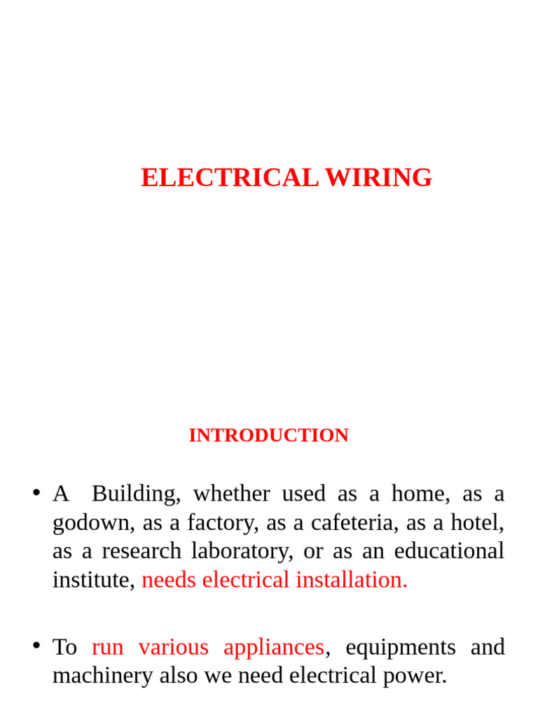 Electrical Wiring Systems Explained | PDF | Electrical Wiring ...