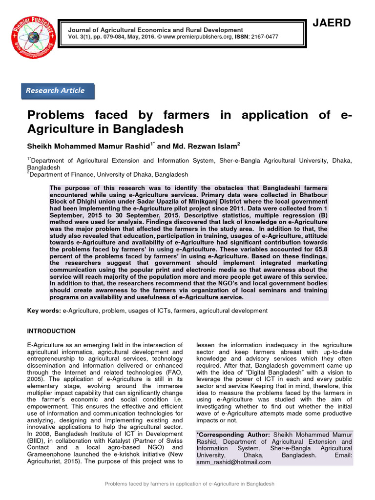 Problems Faced by Farmers in Application | PDF