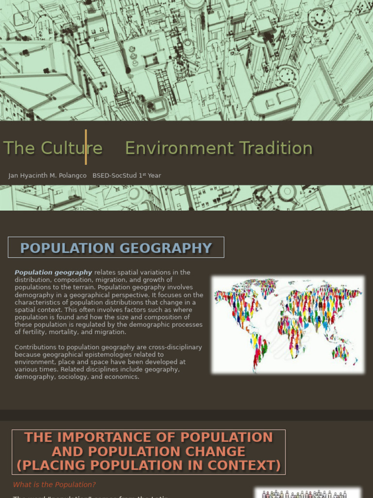 Population Geography | PDF | Cost Of Living | Economic Growth